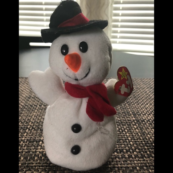 Ty | Toys | Ty Beanie Babies Snowball The Snowman | Poshmark